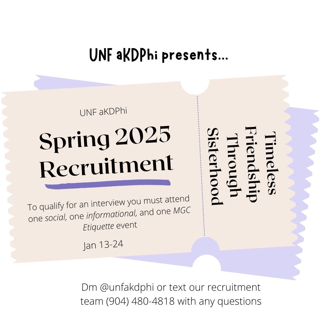 Spring 2025 Recruitment – UNF aKDPhi